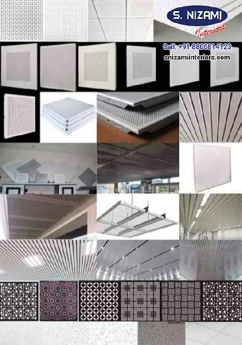 Aluminium Grid False Ceiling - S Nizami Interiors Margao India